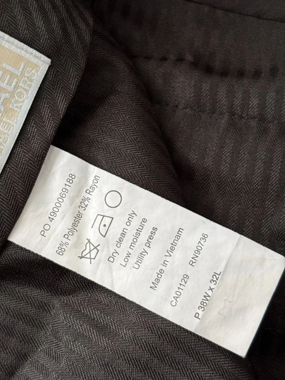 Michael Kors | Pants | Michael Kors Mens Dress Pants Size 38x29 Navy ...